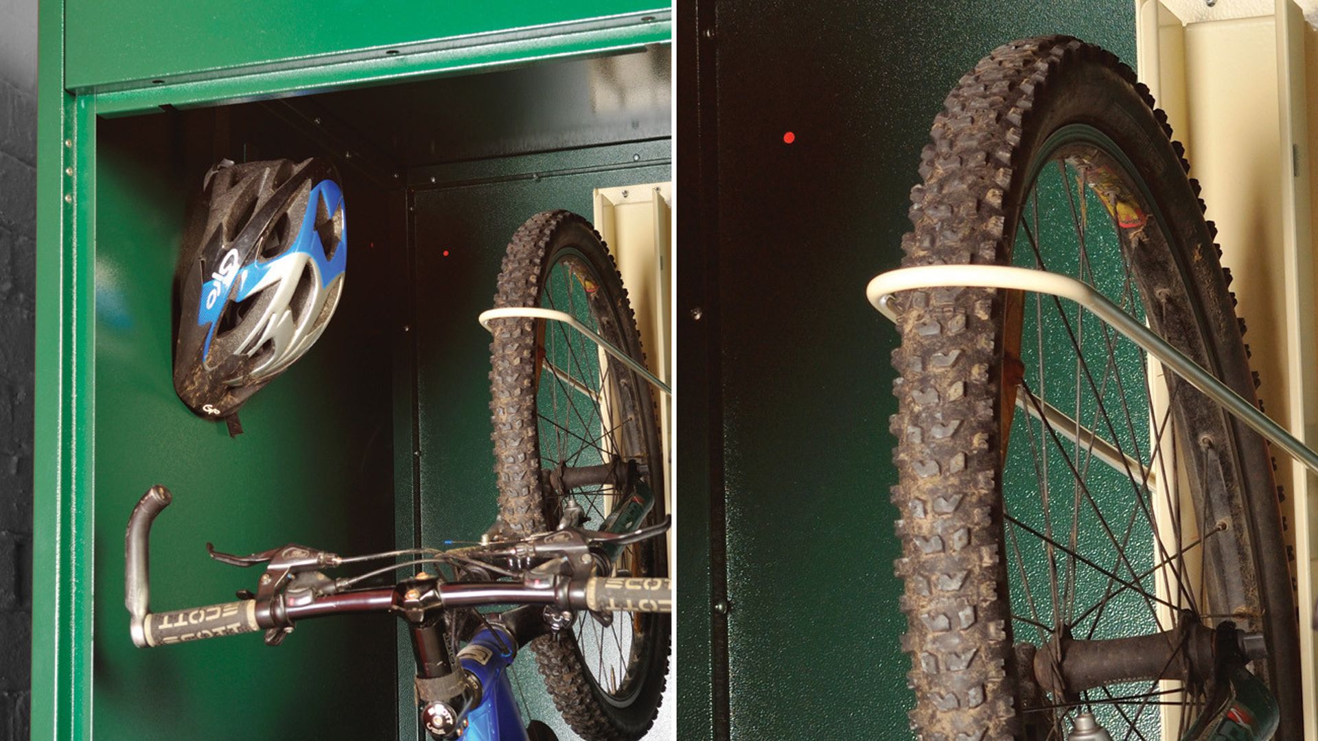 Vertical bike locker