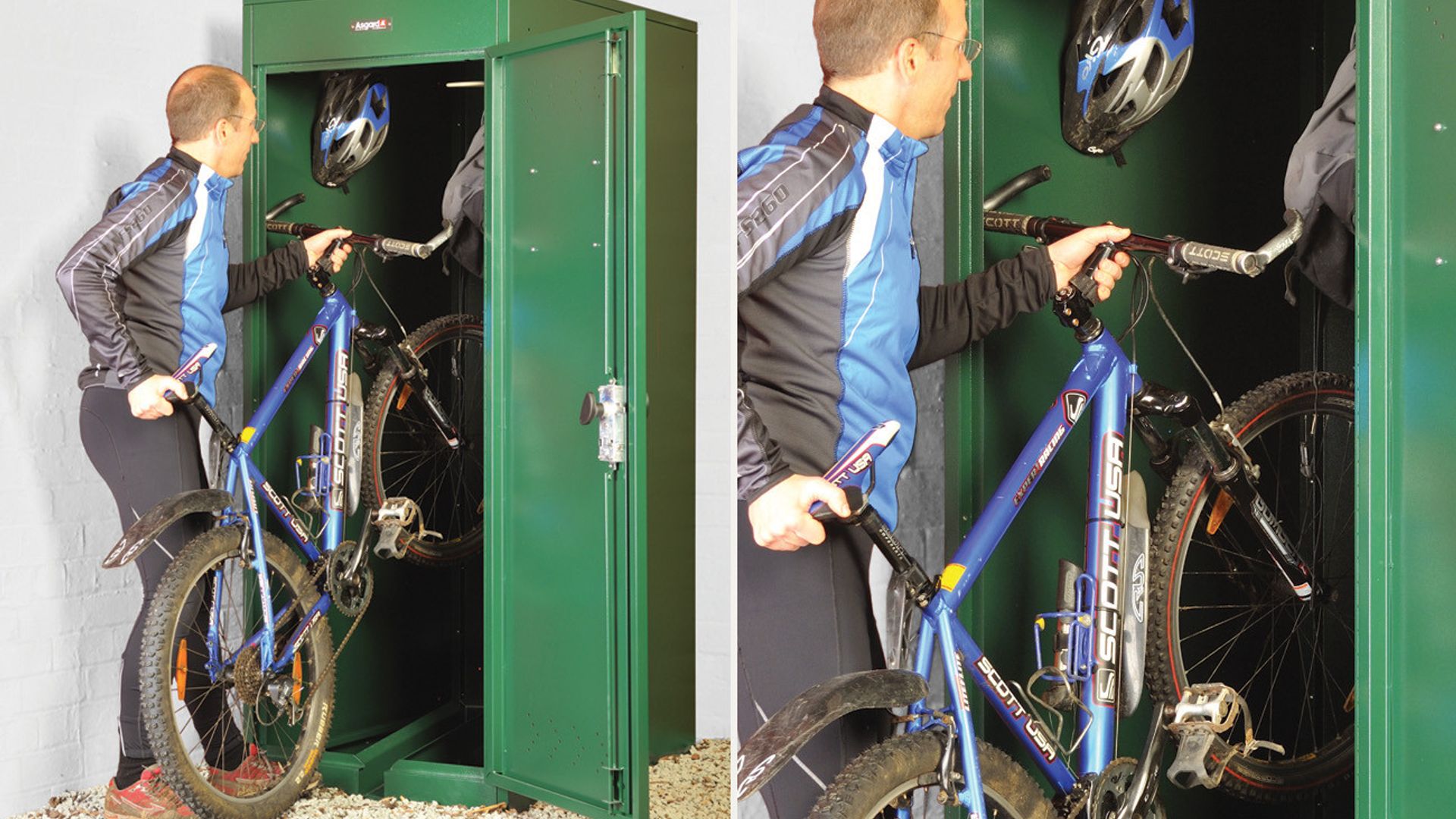 Vertical bike locker